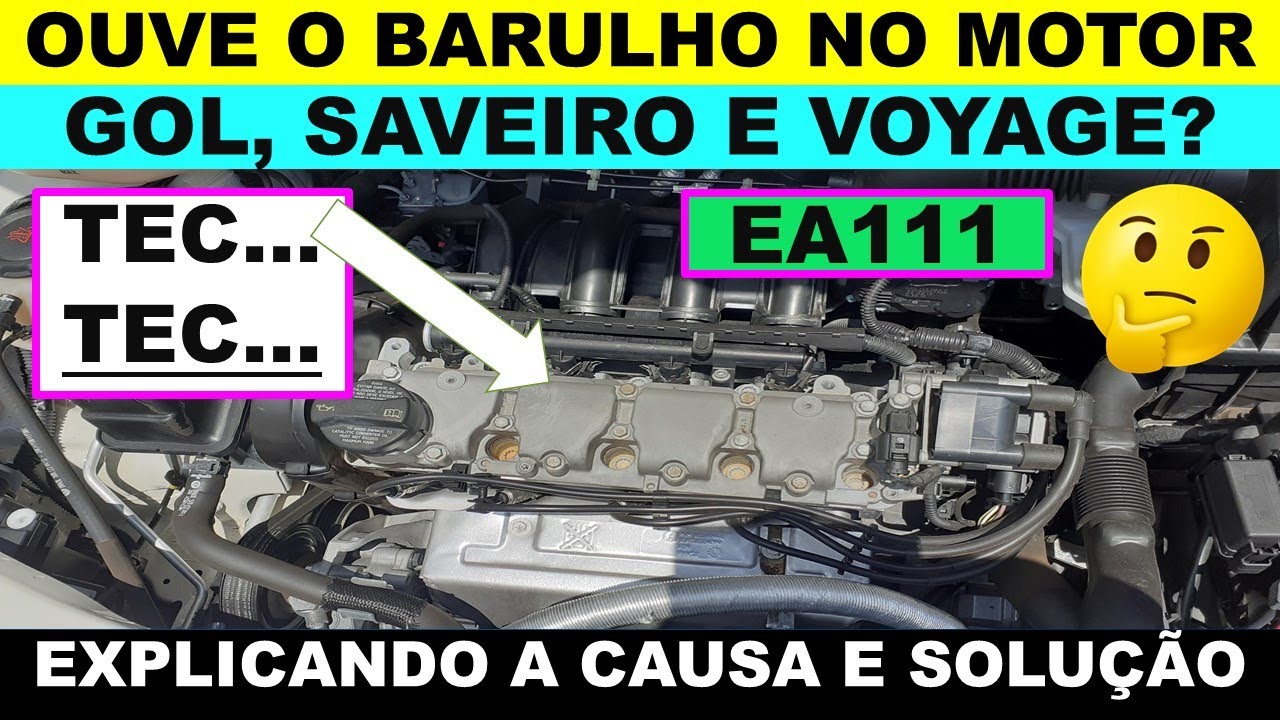 Gol 1.6 motor EA111 barulho no motor, batendo tucho e comando de válvula, explicando a causa ...
