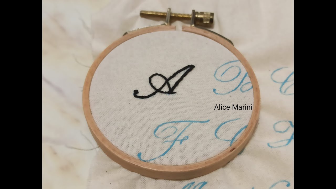 Hand Embroidery: Letter A - Elegant and Simple - YouTube