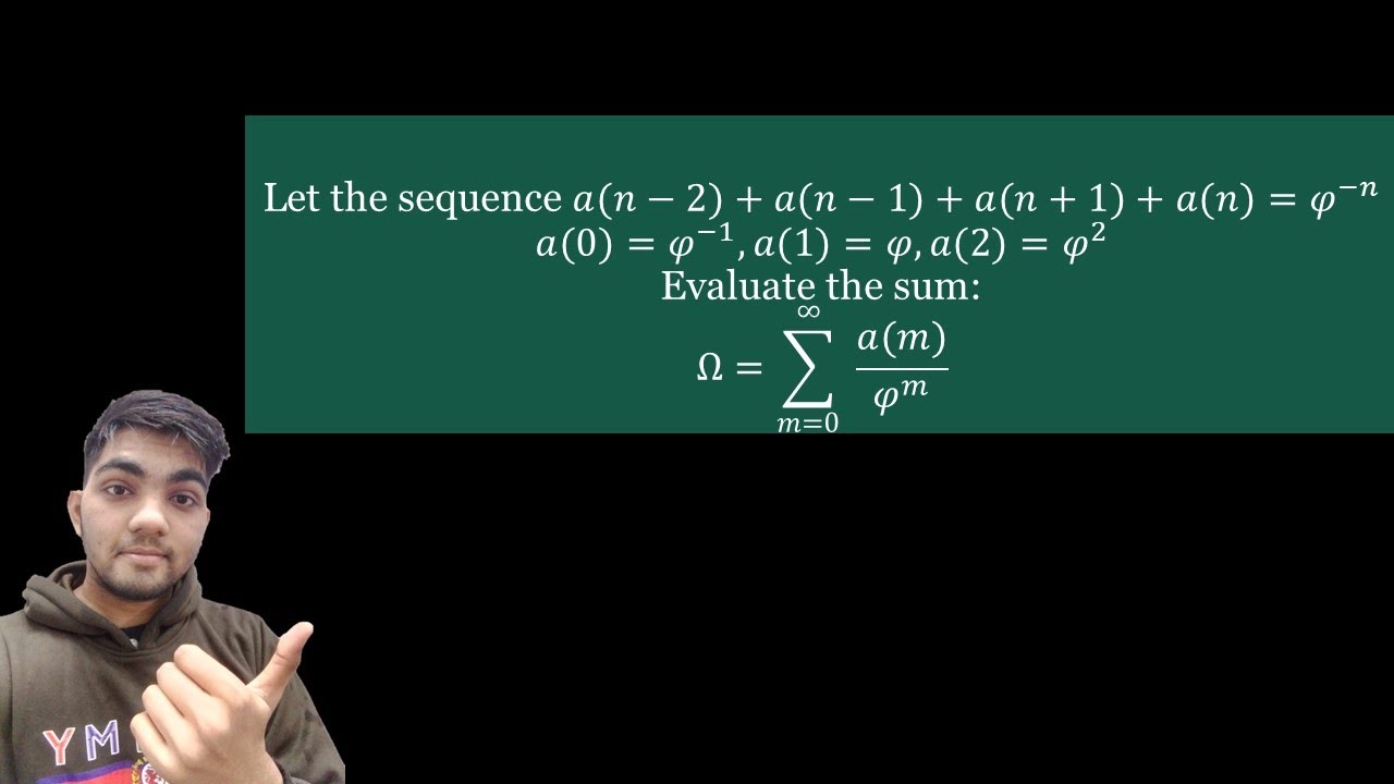 An infinite sum involving golden ratio - YouTube