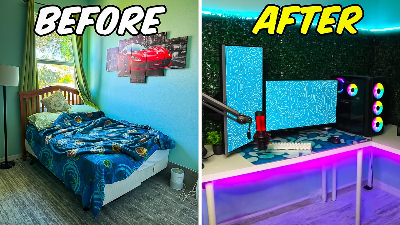 Transforming My Brothers Room Into His Dream Room! - YouTube