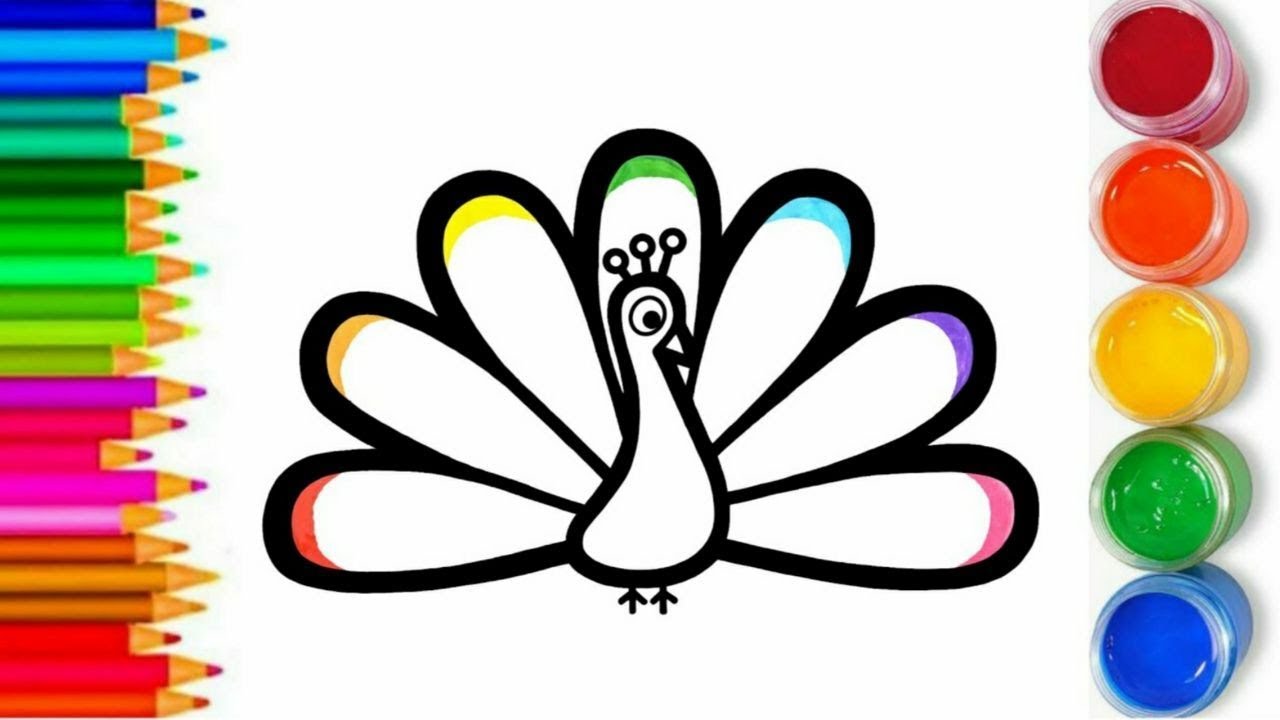 How to Draw a Peacock for Kids | Try to Draw With Me. - YouTube