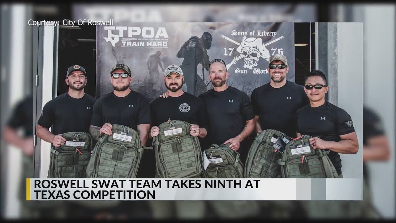 Roswell Police SWAT team places in top 10 at SWAT competition - YouTube