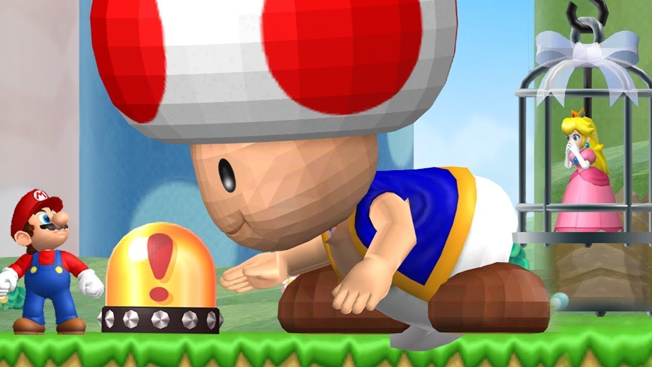 New Super Mario Bros. Wii - Evil Toad Fight in the first Level (HD) - YouTube