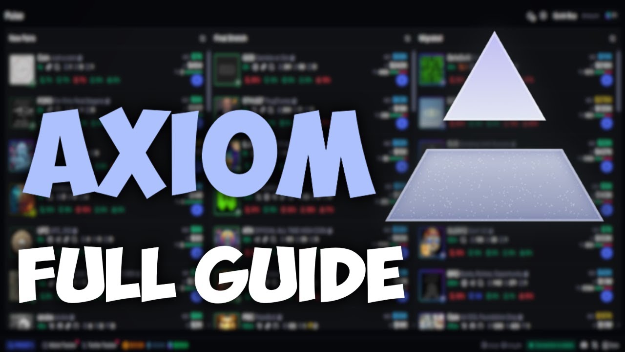 The NEW Best Trading Platform to Find 100x MEMECOINS (AXIOM FULL GUIDE ...