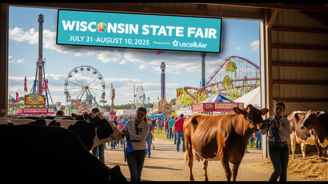 Wisconsin State Fair 2025: 10 Days of Food, Rides & Farm Animals - YouTube