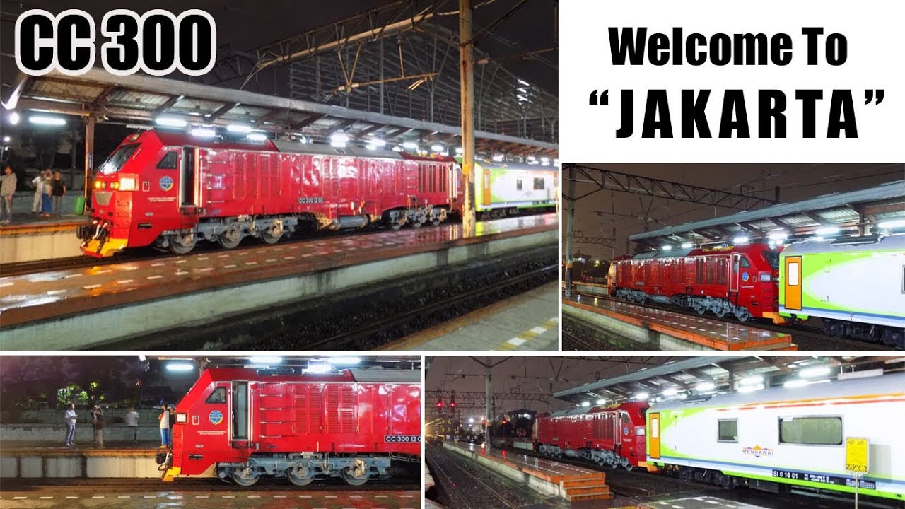 Pertama Kalinya, Lokomotif CC 300 Tiba di Stasiun Jatinegara - YouTube