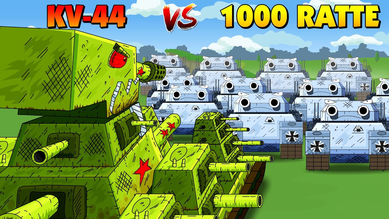 KV-44 VS 1000 Ratte - Cartoons about tanks - YouTube
