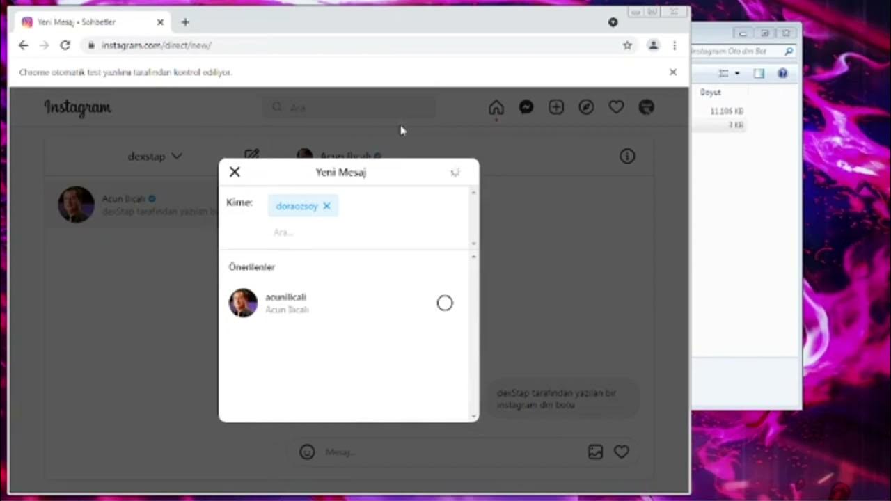 İnstagram Oto dm Bot (Python) - YouTube