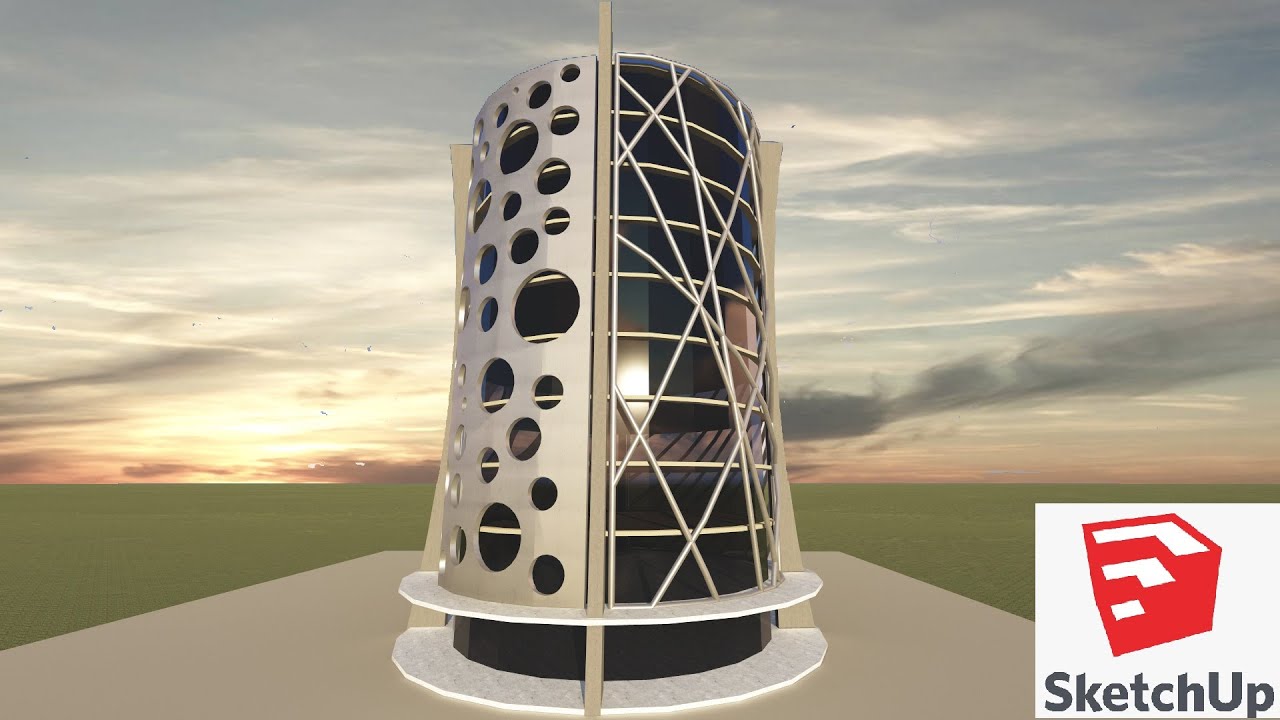 COMO CREAR ENVOLVENTES ARQUITECTONICAS SKETCHUP "ARQUITECTURA" - YouTube