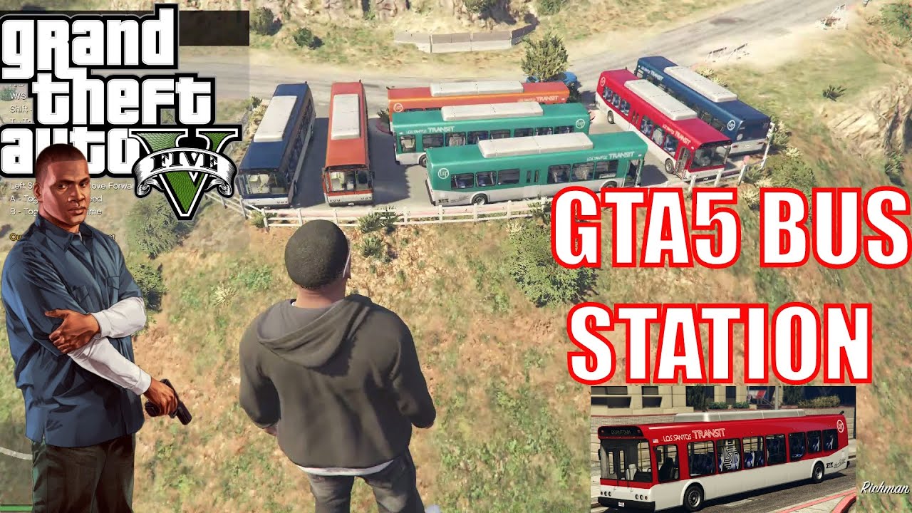Bus station in GTA 5 | Bus driving POV gta v - YouTube