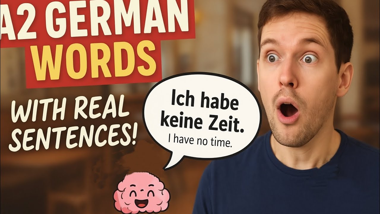 German A2 🇩🇪 | 51-100 Words | With Examples in Sentences - YouTube