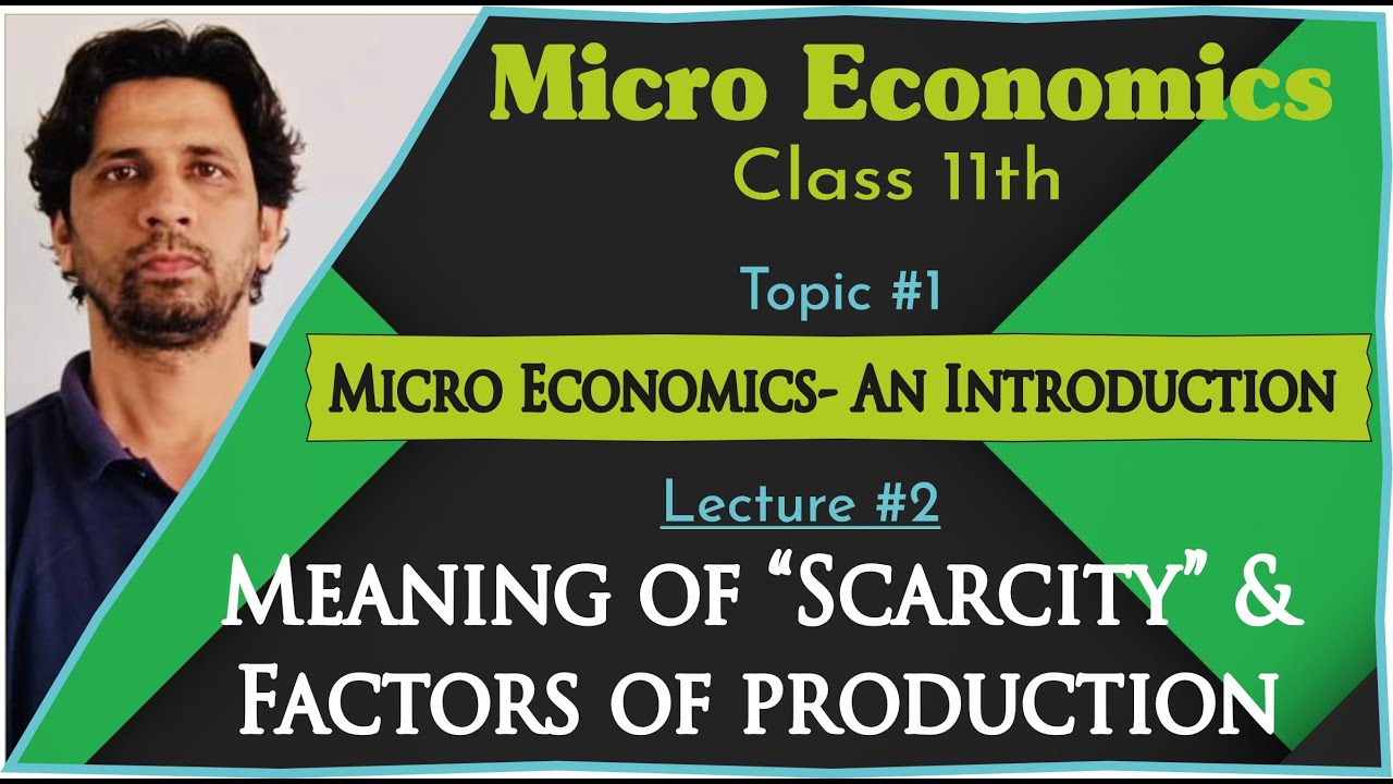 Micro Economics- An introduction |#2| Meaning of Scarcity & Different ...