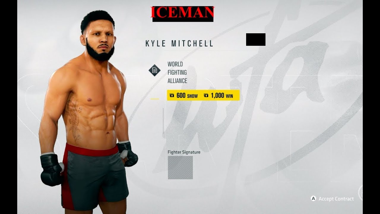 UFC 3 Career Mode Part 1 The Iceman - YouTube
