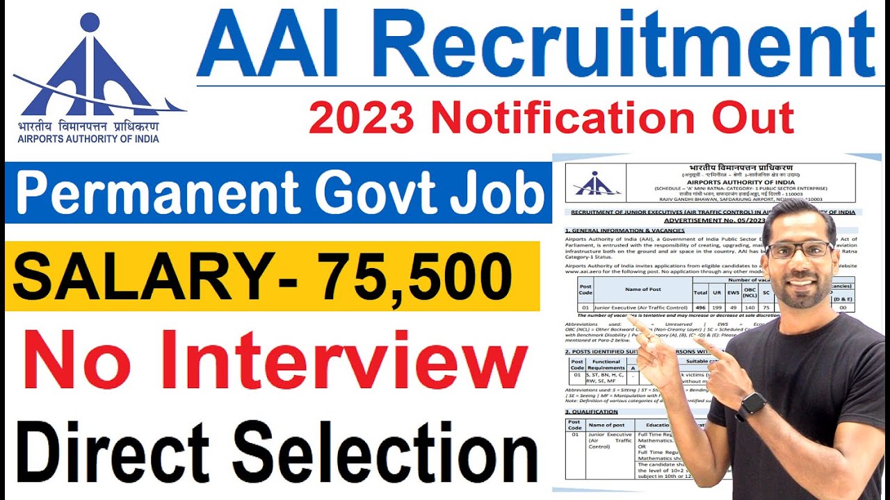 AAI Recruitment 2023 | AAI Vacancy 2023 |AAI Recruitment 2023 |Govt ...