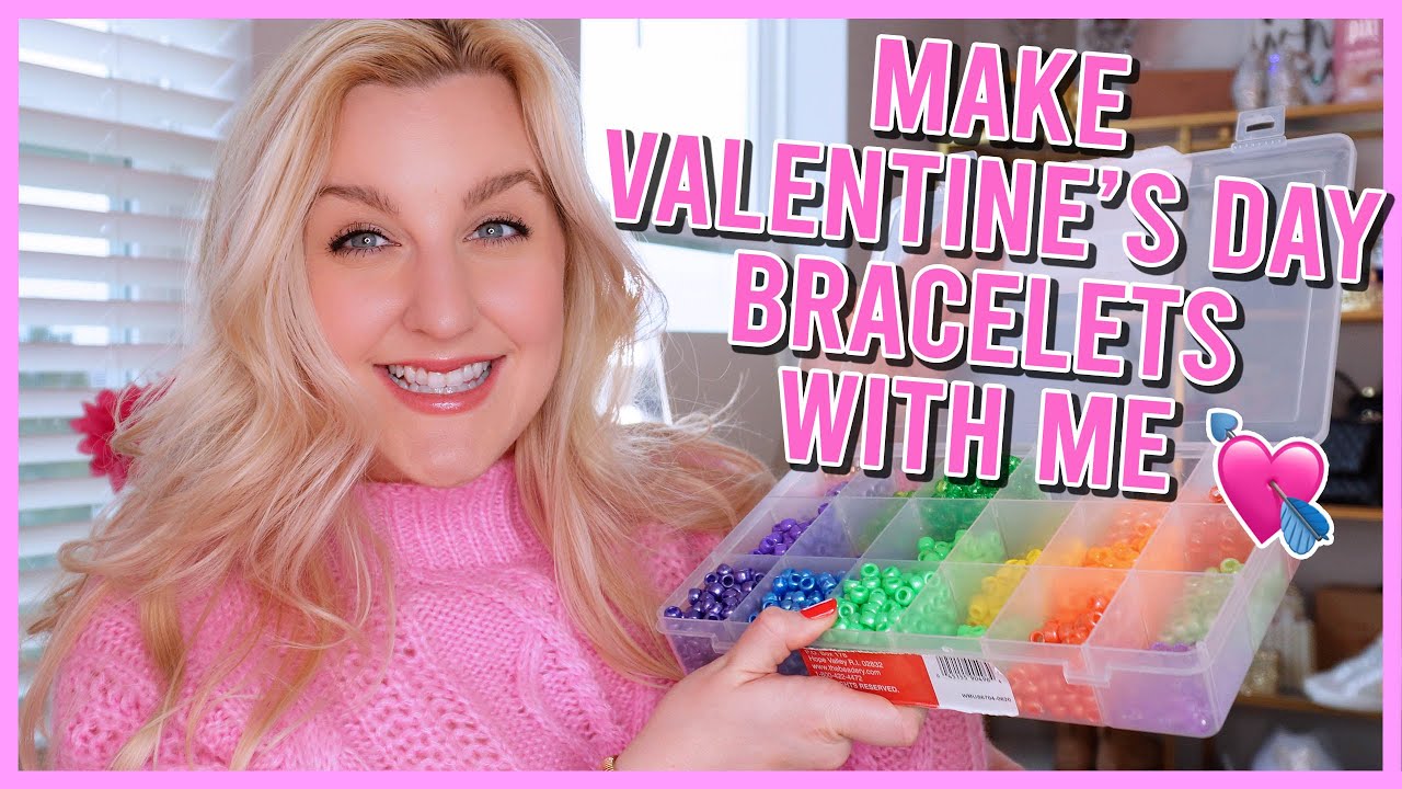 HOW TO MAKE VALENTINE'S DAY BEADED BRACELETS (& PACK AN ETSY ORDER WITH ...