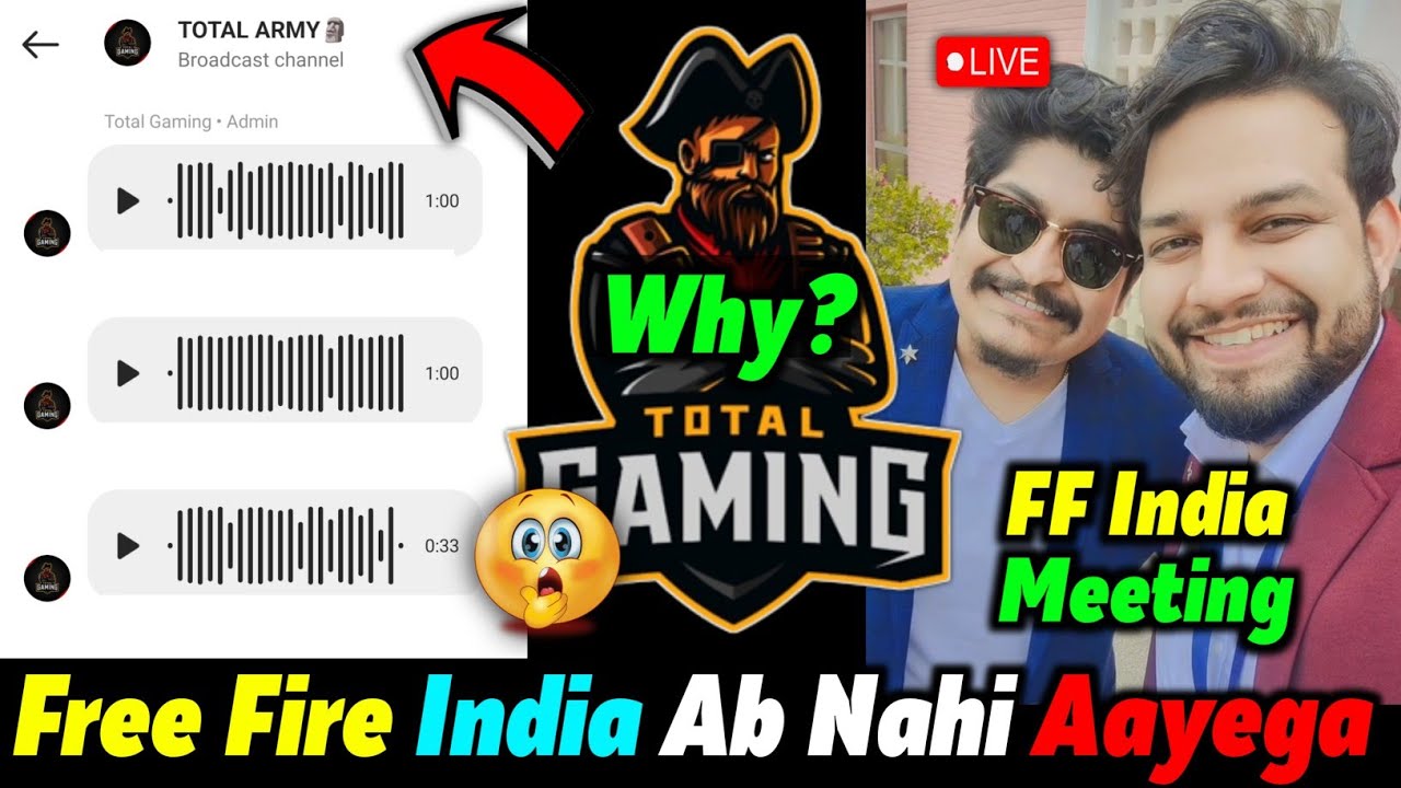 Total Gaming Exposed Free Fire India 😥, Garena Meeting With YouTubers ...