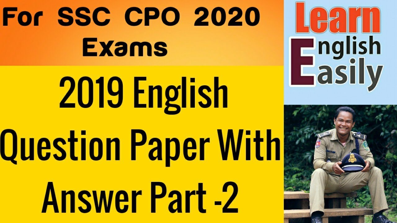 ENGLISH PAPER 2019 SSC CPO PREVIOUS YEAR QUESTION SSC CPO 2020 english-paper-2019-ssc-cpo-previous-year-question-ssc-cpo-2020
