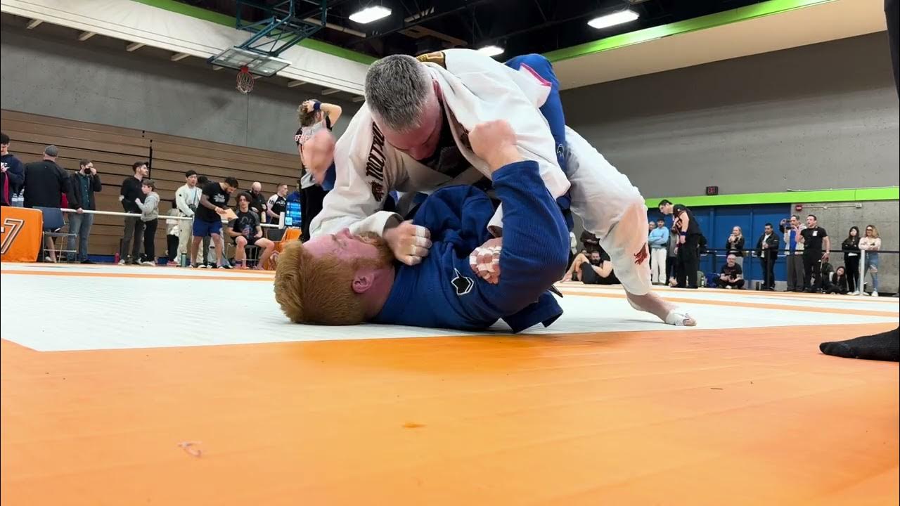 White Belt 40+ -215 Vancouver march 23, 2024 grappling industries match 1 - YouTube
