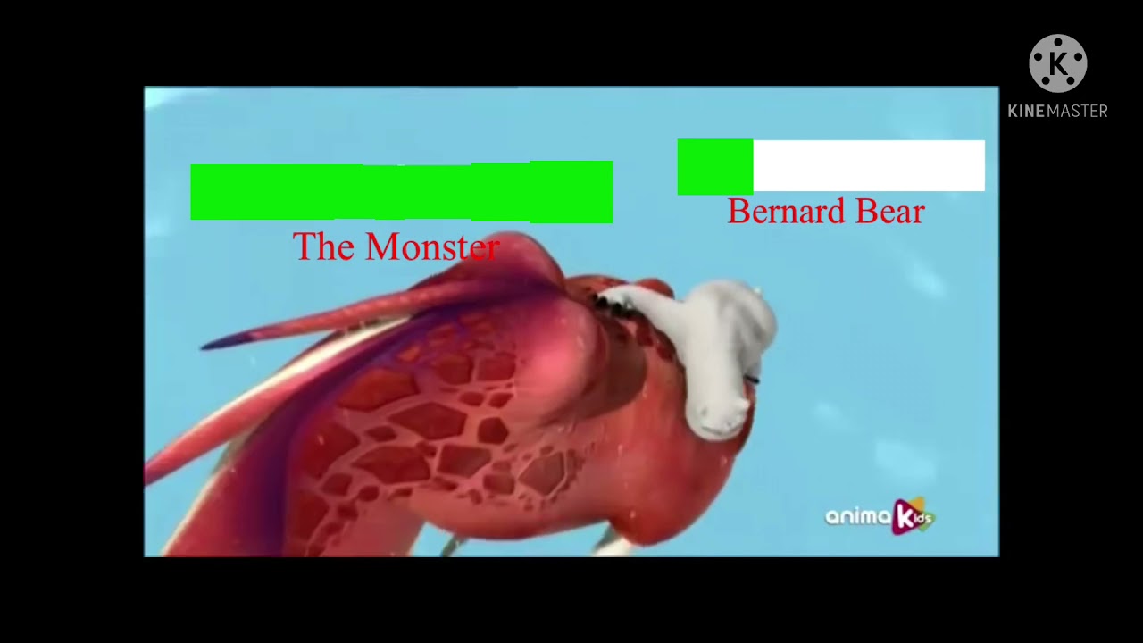 Bernard Bear Vs Monster ( My Friend Bernard 2007) With Healthbars - YouTube