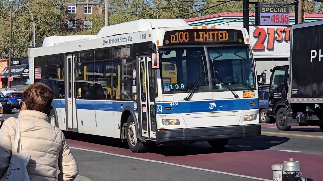 MTA Bus: 4 Buses on 21st Street - YouTube