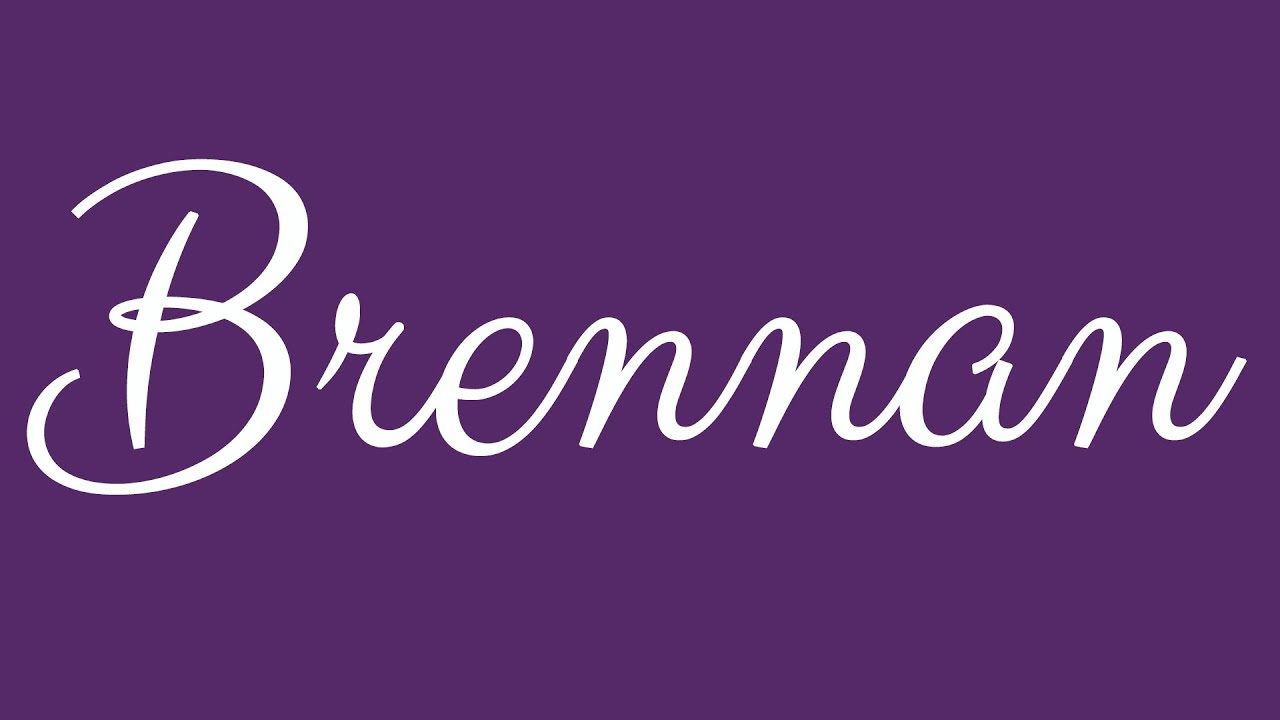Learn how to Sign the Name Brennan Stylishly in Cursive Writing - YouTube