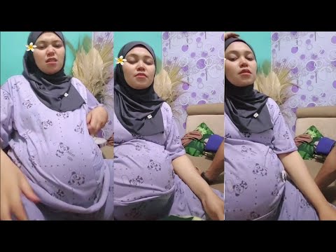 Bumil hijab ditemenin suami saat mau lahiran 