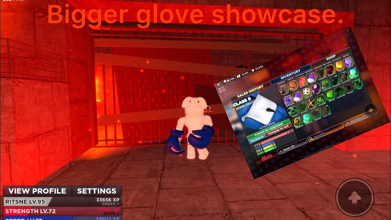 Bigger glove showcase (Boxing League) Roblox). - YouTube