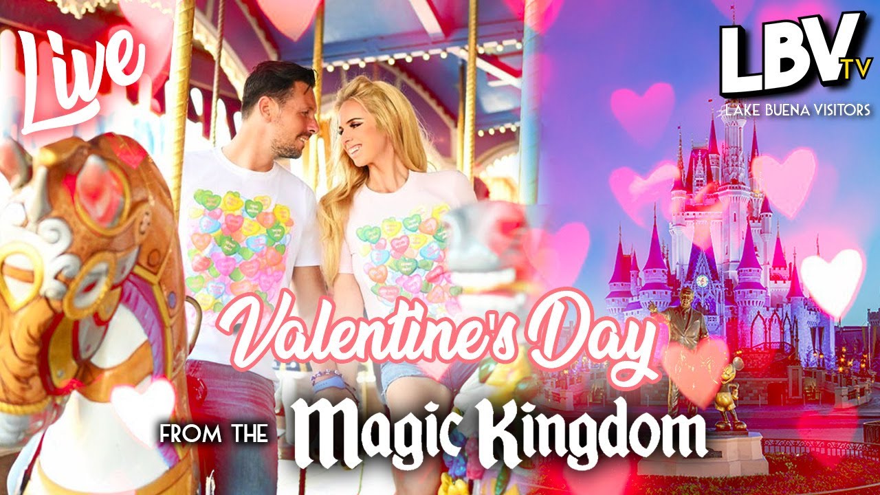 🔴Live Valentine's Day Special Party Magic Kingdom in Walt Disney World ...