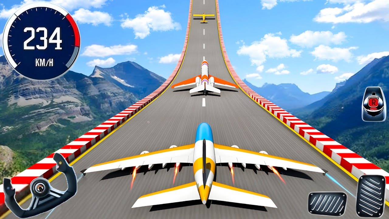 Impossible Plane Stunt Racing 3D - Extreme Mega Ramp Driving Game ...