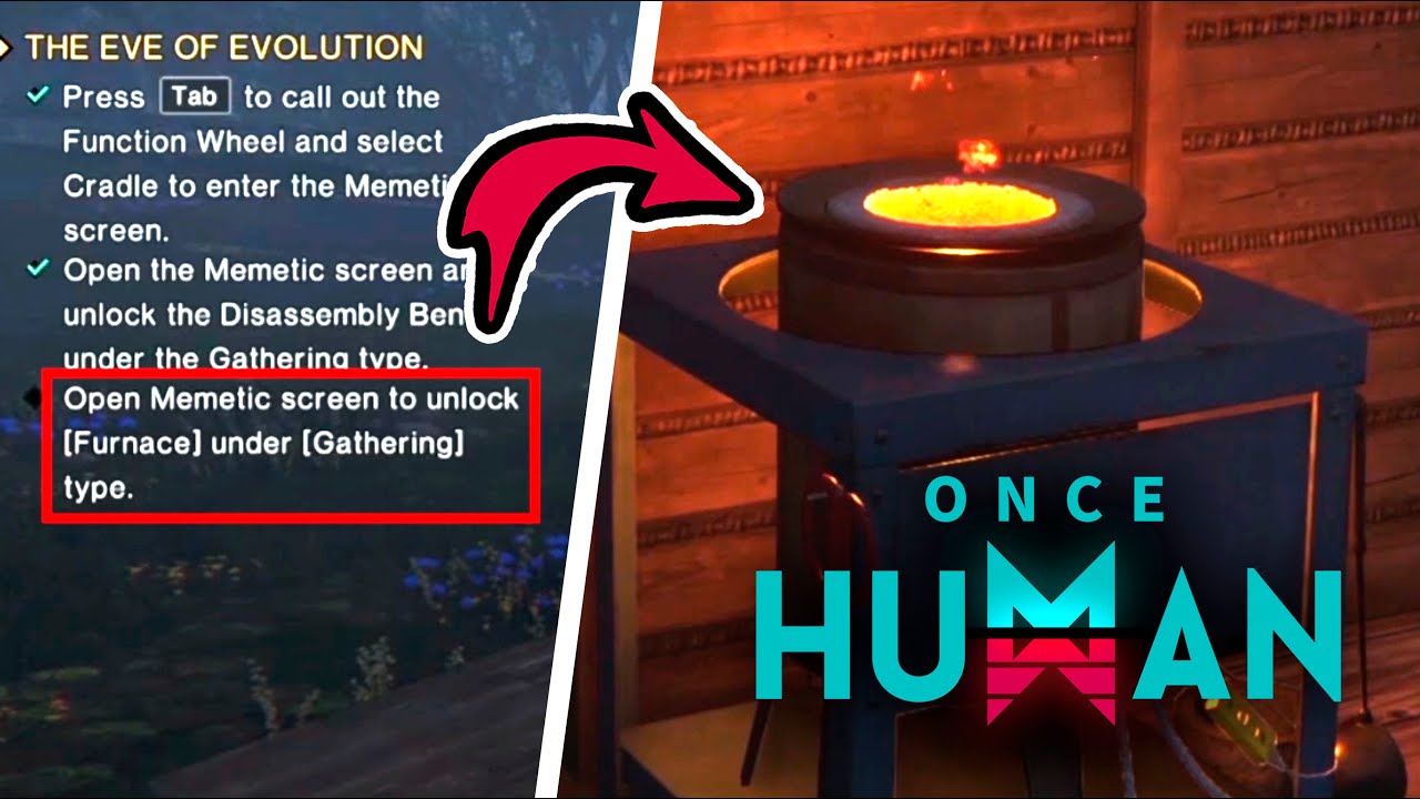 Open Memetic screen to Unlock [Furnace] under [Gathering] type - Once ...