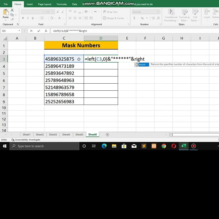 Excel Trick To Mask Numbers Excel Shorts Youtubeshorts Exceltutorial Exceltips Youtube 5472