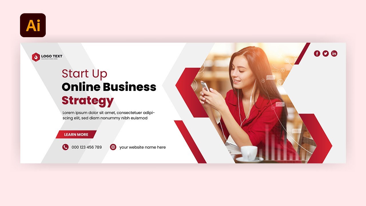 Facebook Cover Photo Design in Adobe Illustrator - YouTube