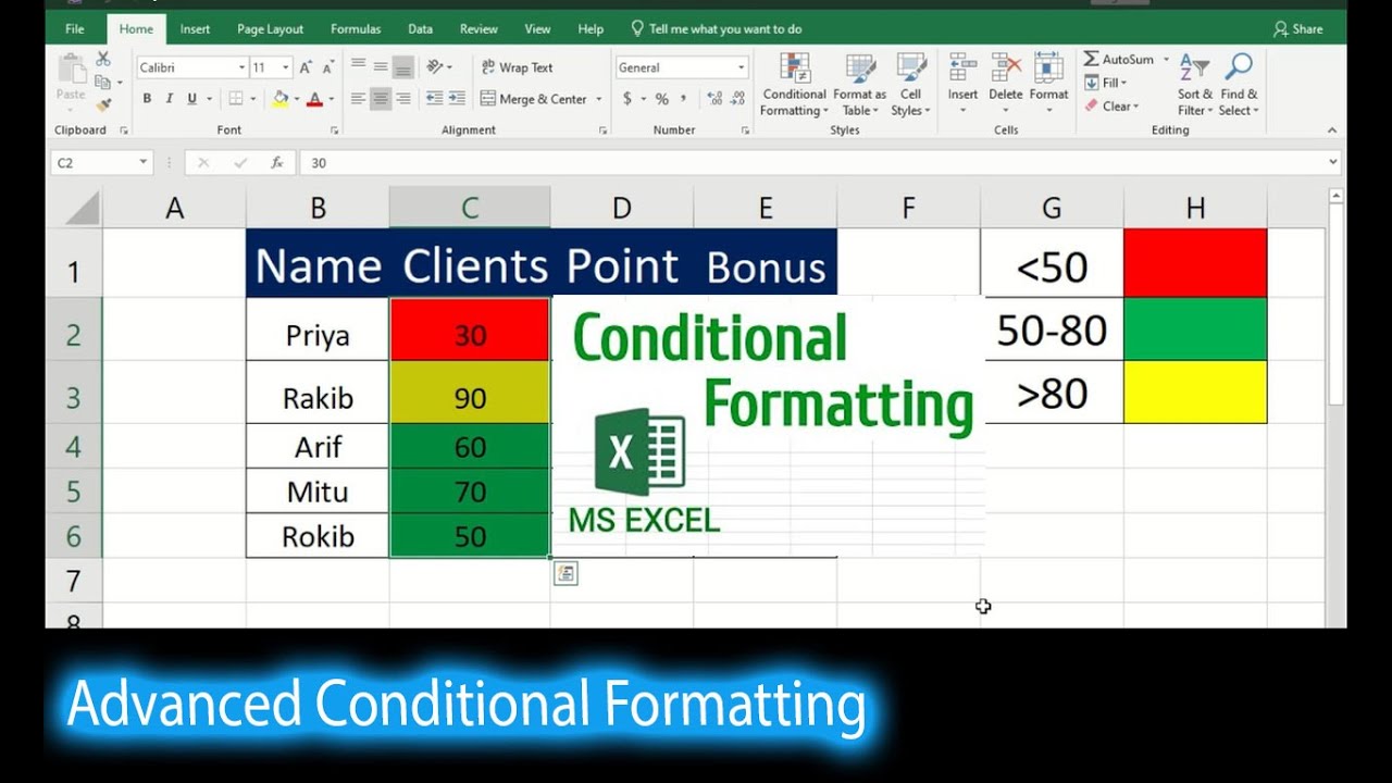 Advanced Conditional Formatting In Excel Conditional Formatting In Excel Youtube 3982