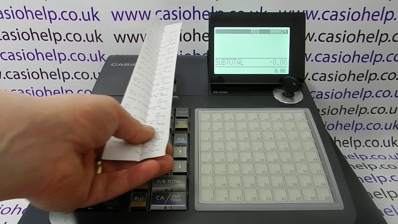 E049 Check Memory Full Casio SE-C450 / SEC450 Cash Register - YouTube