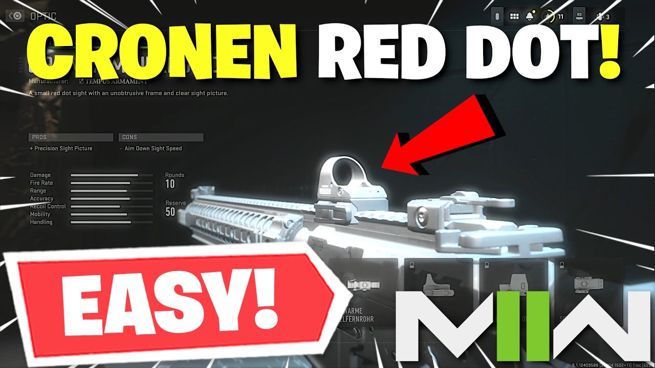 Modern Warfare 2 - How To Unlock The Cronen Mini Red Dot! How To Get A ...
