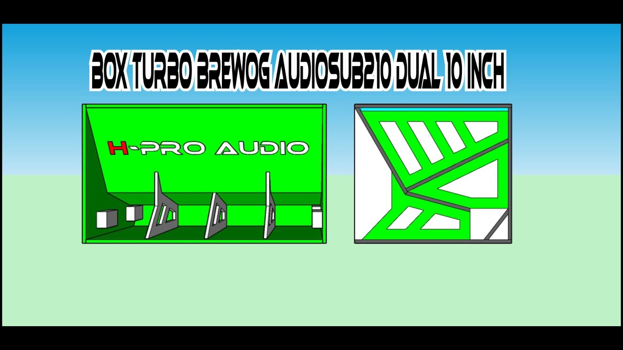 SKEMA [ PLAN ] BOX SPEAKER TURBO BREWOG AUDIO SUB210 DUAL 10 INCH bass ...