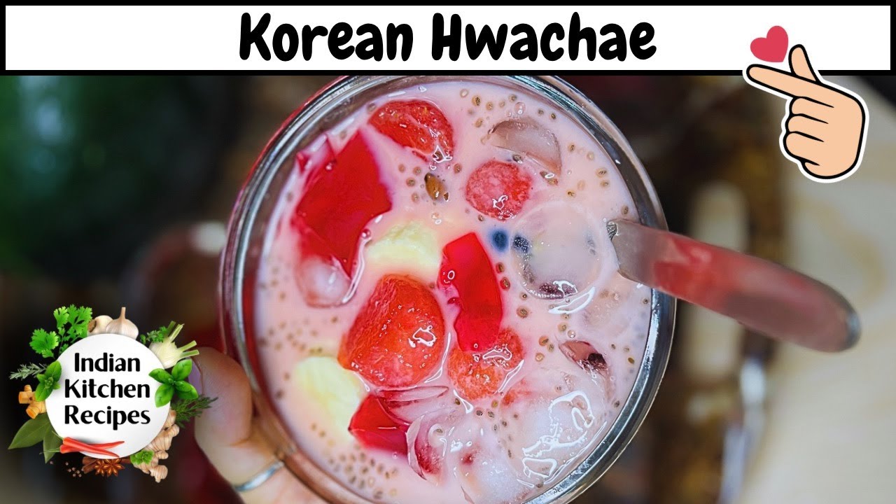 Korean Hwachae | Easy, Quick & Refreshing | Fruits, Jelly & Cold Milk ...