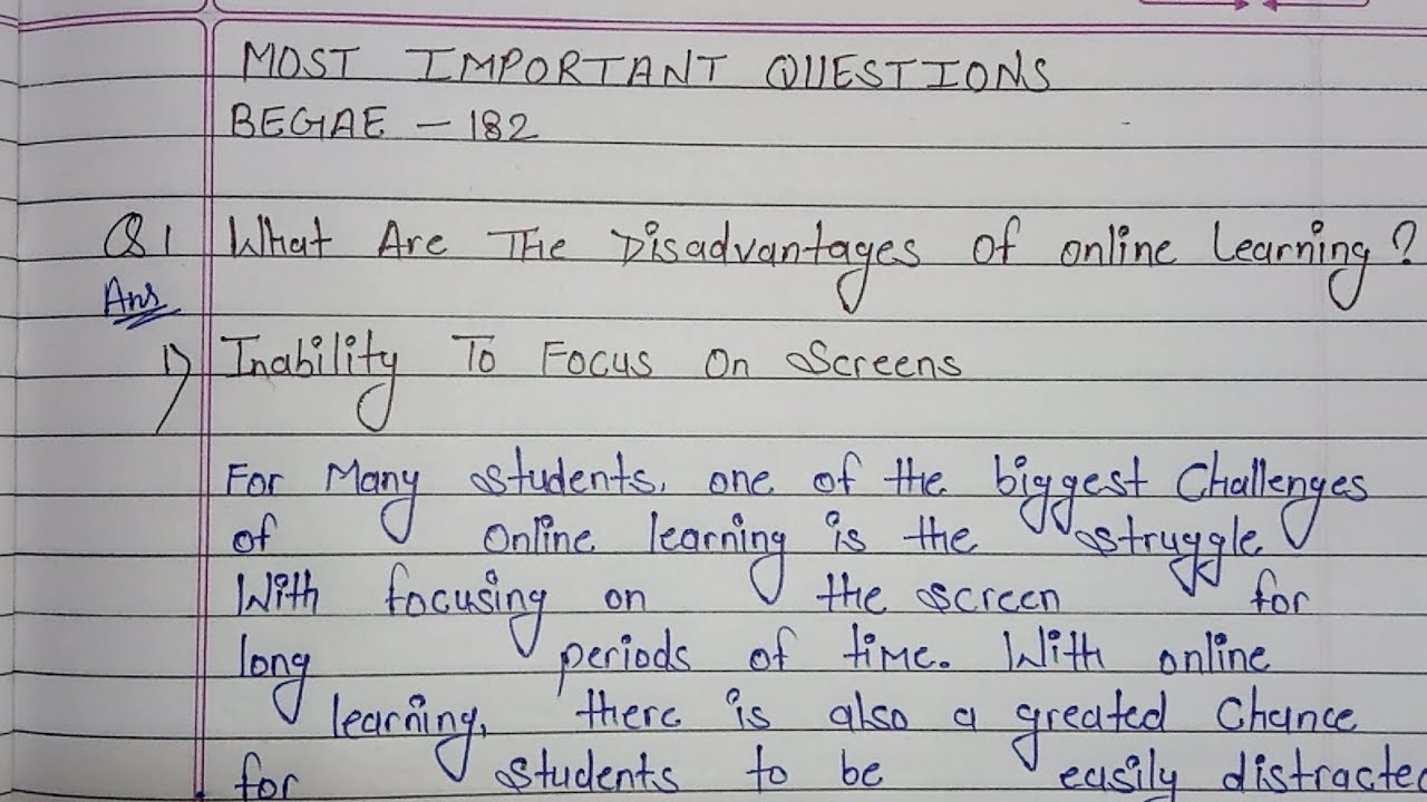 BEGAE-182 MOST IMPORTANT QUESTIONS | IMPORTANT QUESTIONS FOR EXAM # ...