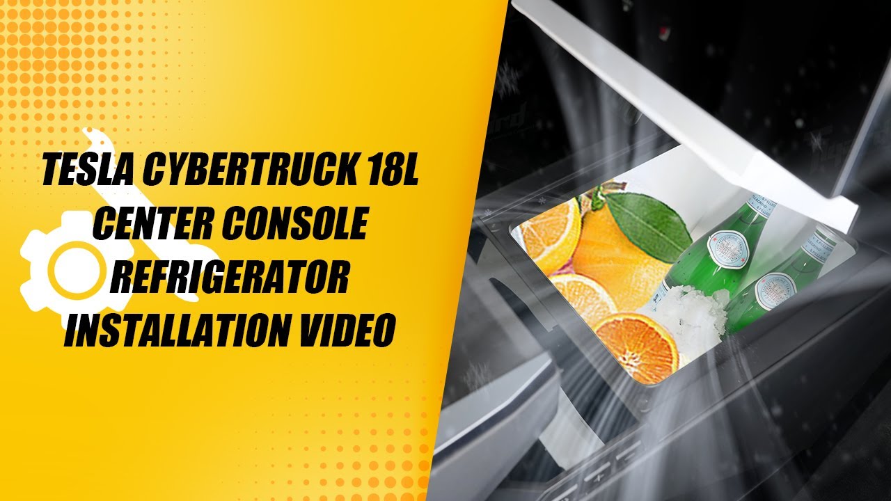 Tesla Cybertruck 18L Center Console Refrigerator Installation Video ...