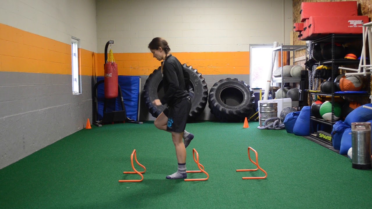 Single Leg Hurdle Hops - YouTube