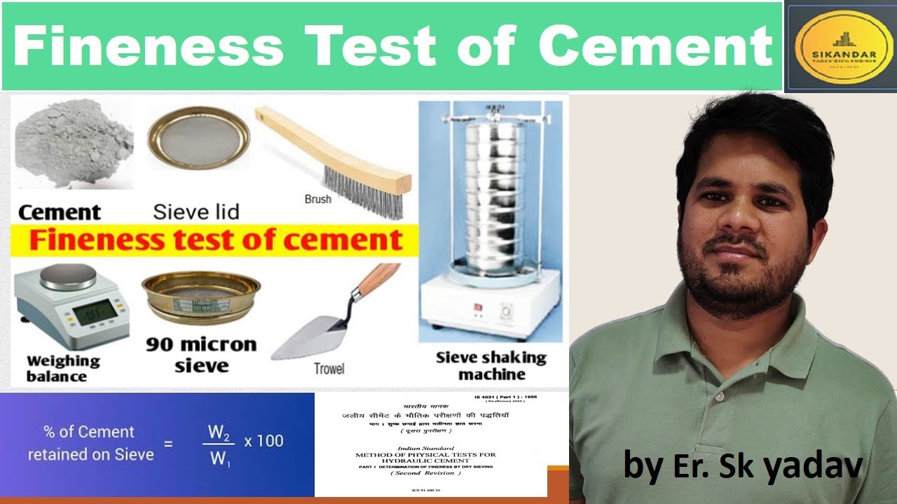Fineness Test of Cement#civilengeeniring #cement - YouTube