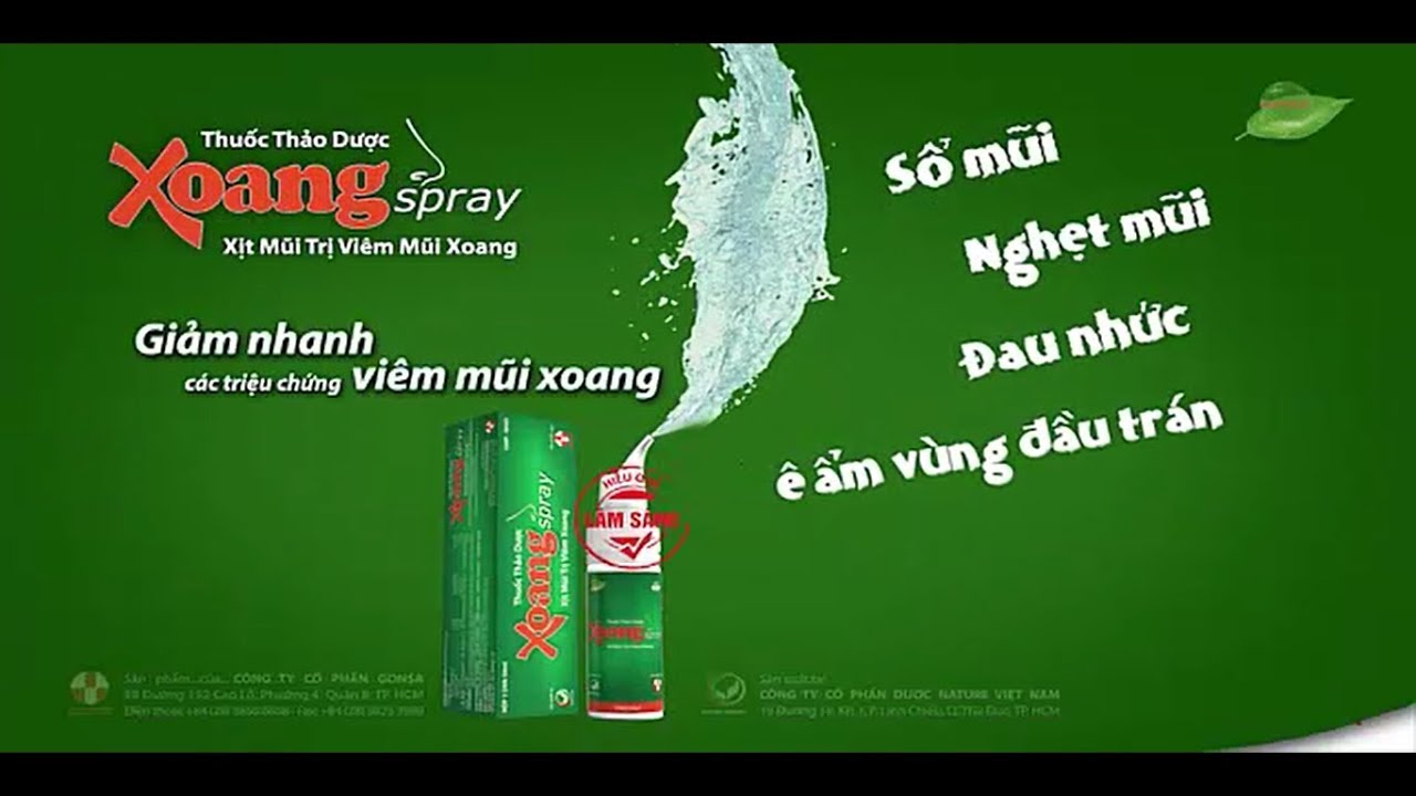 Thuốc xịt mũi Xoang Spray - Giảm nhanh các triệu chứng viêm mũi xoang ...
