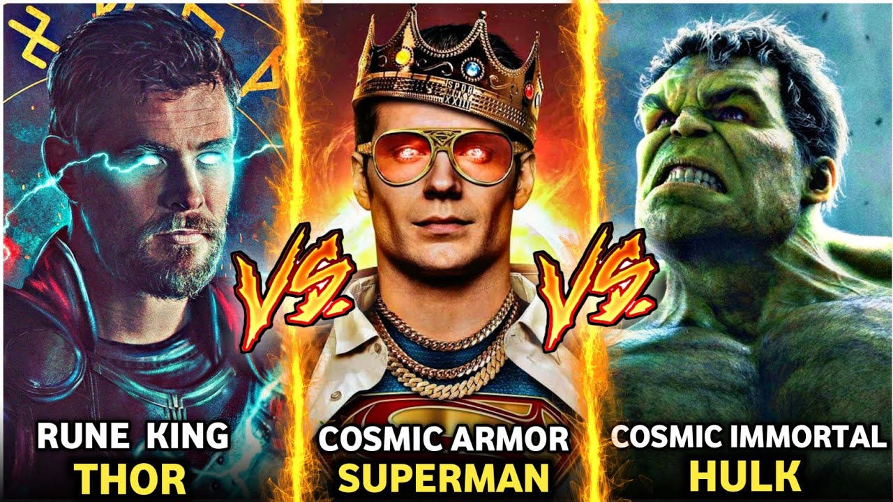 Rune King Thor Vs Cosmic Armor Superman Vs Cosmic Immortal Hulk - YouTube