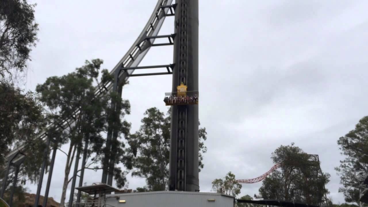 Dreamworld Giant Drop ride - YouTube