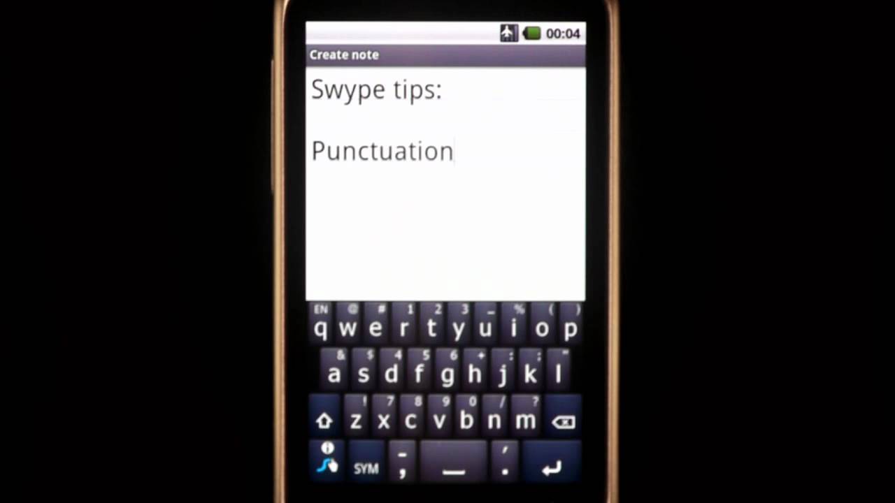 Swype Tips: Punctuation - YouTube