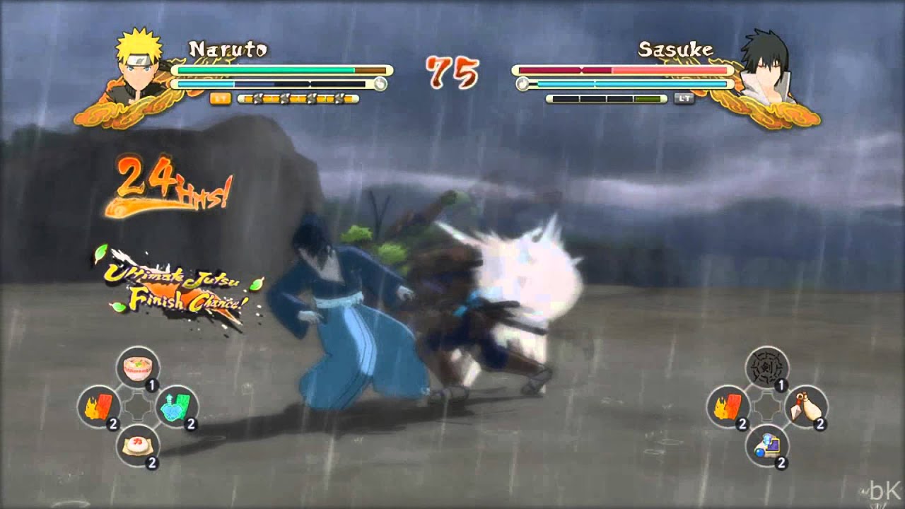 Naruto Storm 3 | Samurai Armor Naruto vs Kimono Sasuke (DLC) - YouTube