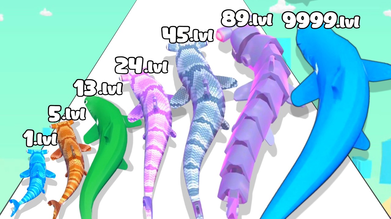 Shark Run 3D - Level Up Shark Fish (SHARK EVOLUTION RUN) Max Level ...