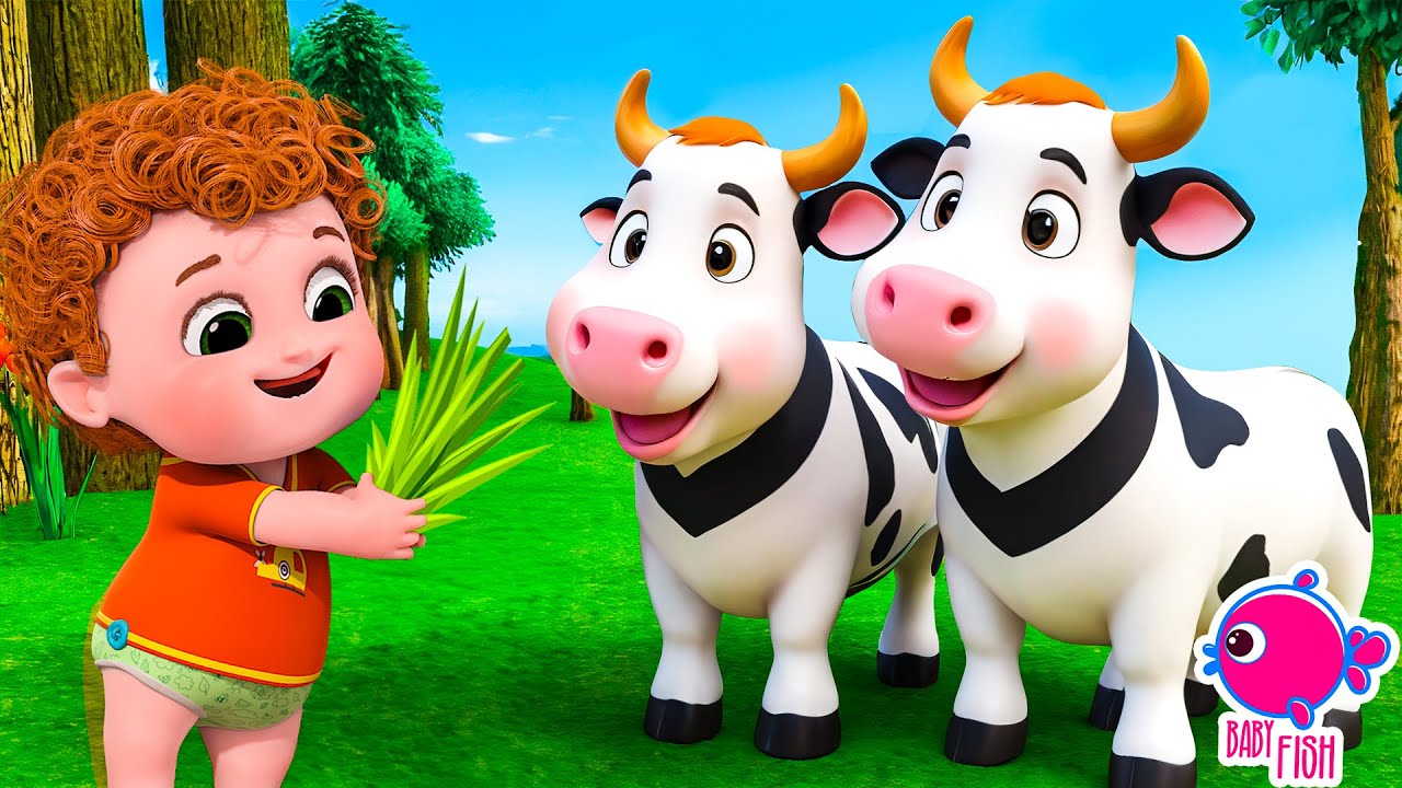 The Cow song | Animal Farm Song | Old Macdonald | Nursery Rhymes & Kids ...