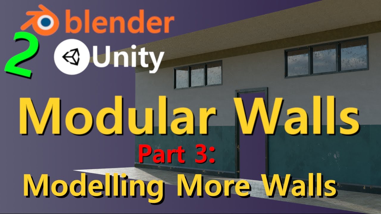 Modular Walls Part 3 Walls - Doorway & Window | Blender 2.9+ - YouTube