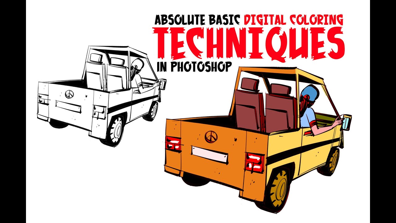 Beginner Photoshop Digital Coloring Basic Techniques! - YouTube